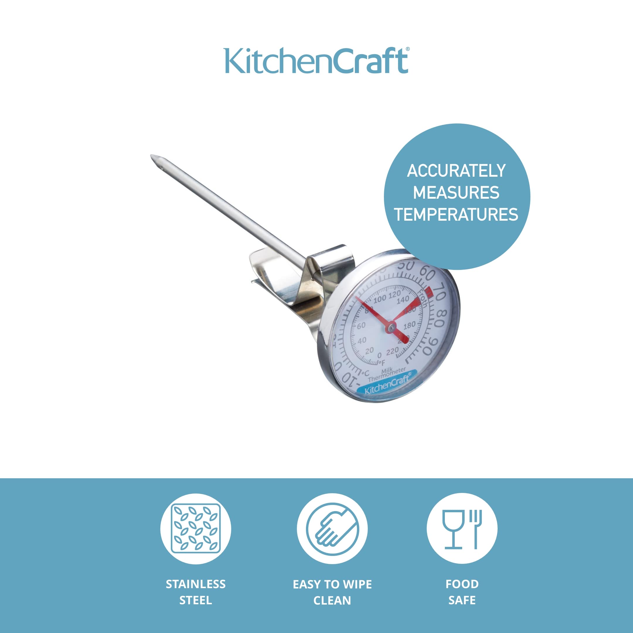 Kitchen Craft Milk Thermometer - Θερμόμετρο Γάλακτος - Life@Style